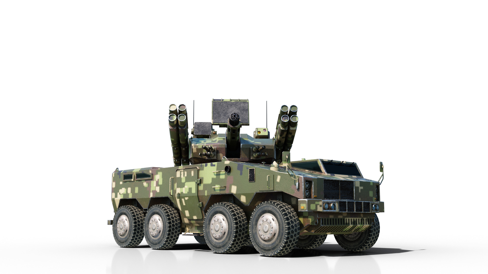 3D model 4 coatings of PLA Type 625E AA Gun Missile System PGL625 PGL ...