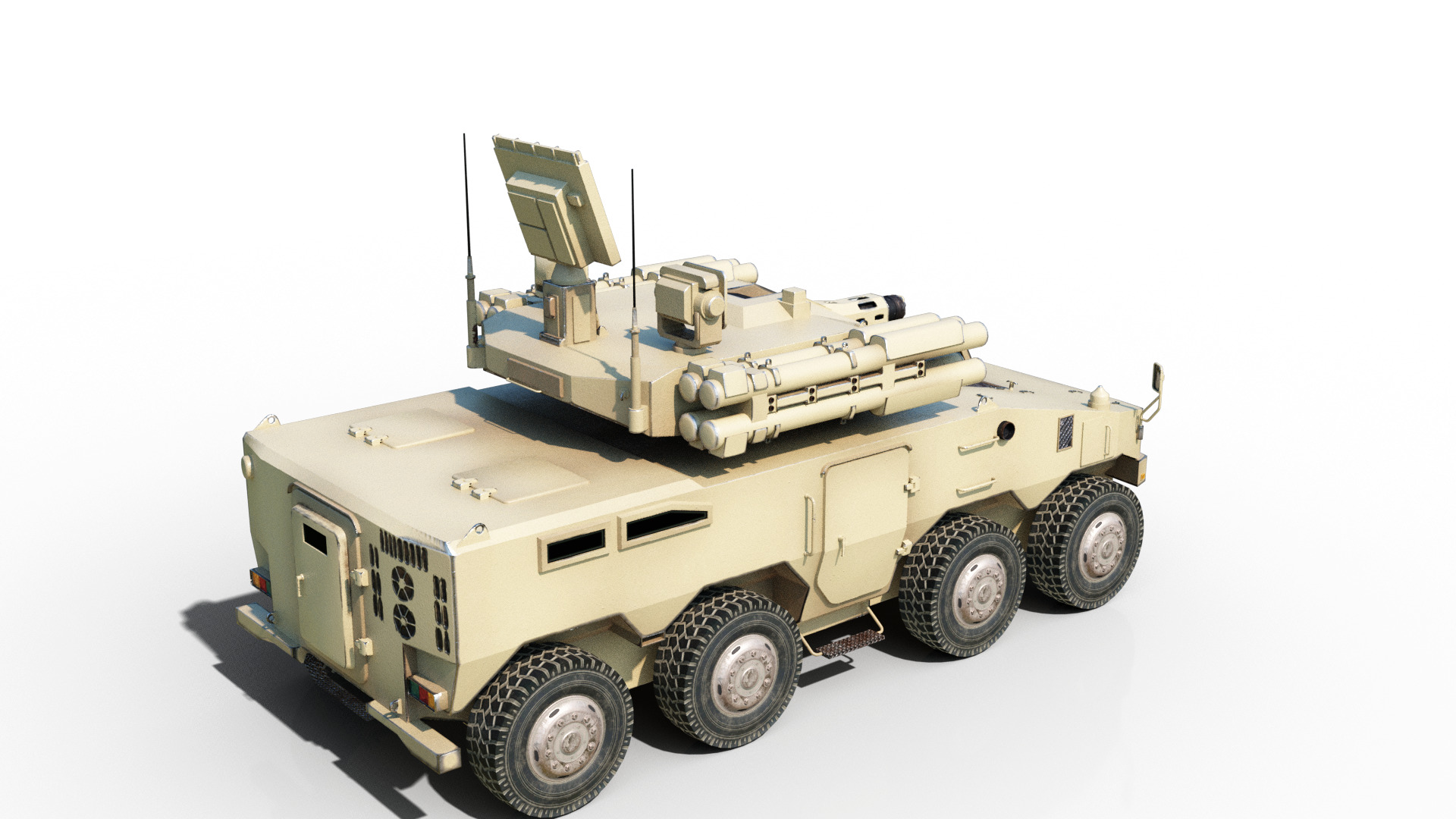 3D model 4 coatings of PLA Type 625E AA Gun Missile System PGL625 PGL-625 VR / AR / low-poly ...