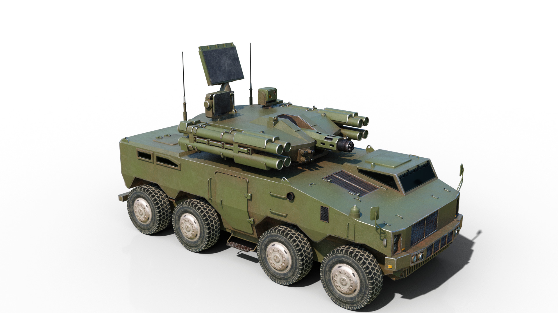 3D model 4 coatings of PLA Type 625E AA Gun Missile System PGL625 PGL-625 VR / AR / low-poly ...