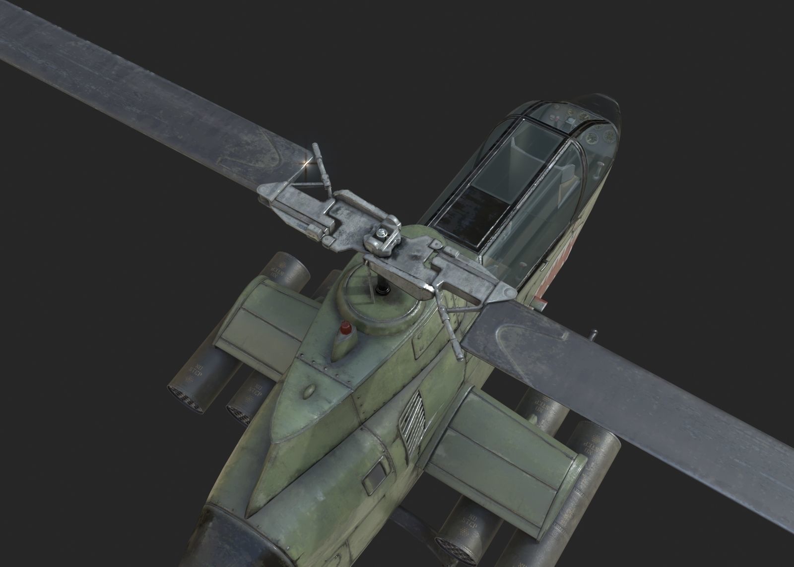 3D model Vietnam War USA Army bell AH1G AH-1G COBRA Attack helicopter ...