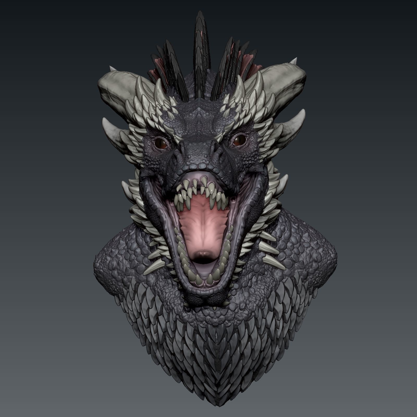 Drogon bust 3D model 3D printable | CGTrader