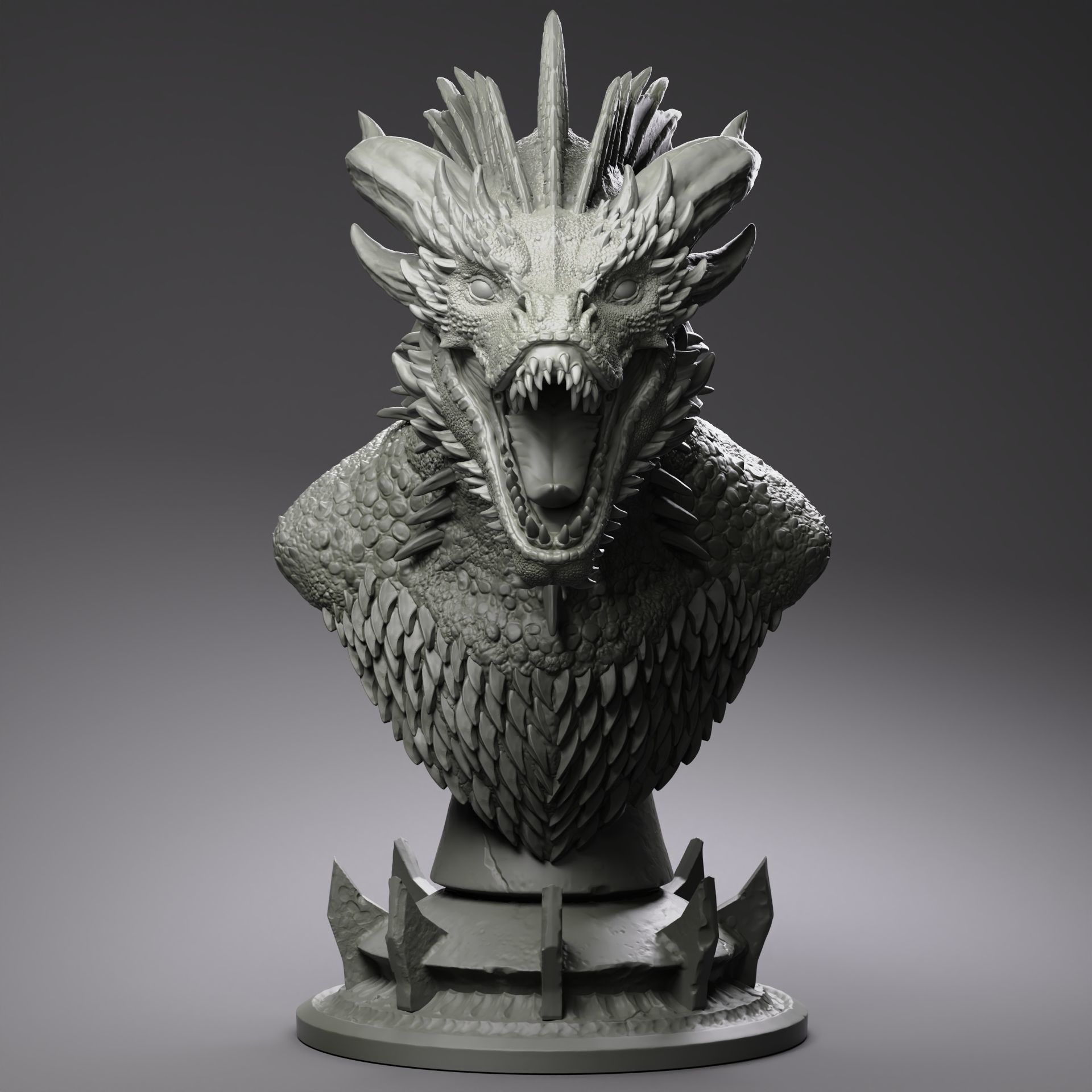 Drogon bust 3D model 3D printable | CGTrader