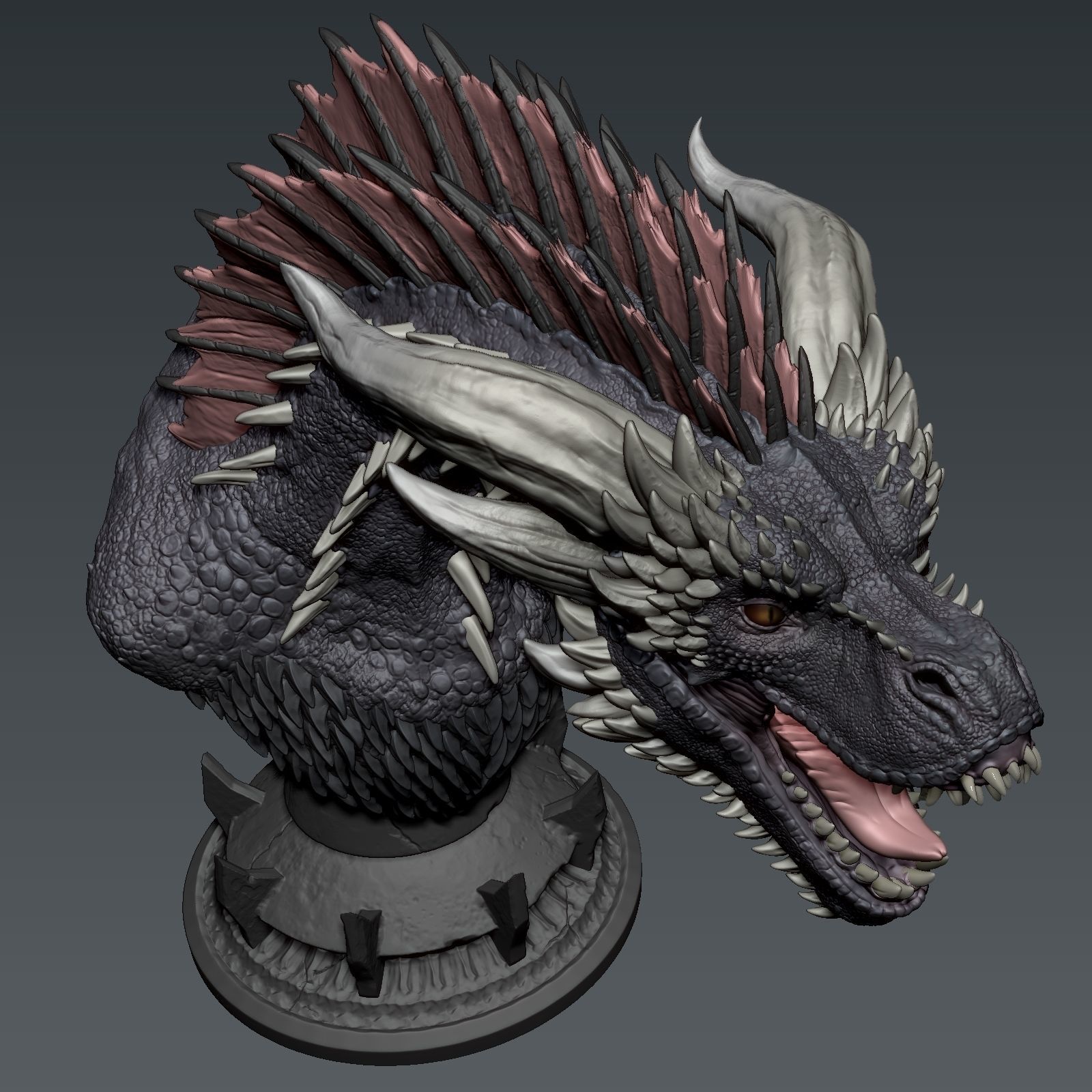 Drogon bust 3D model 3D printable | CGTrader