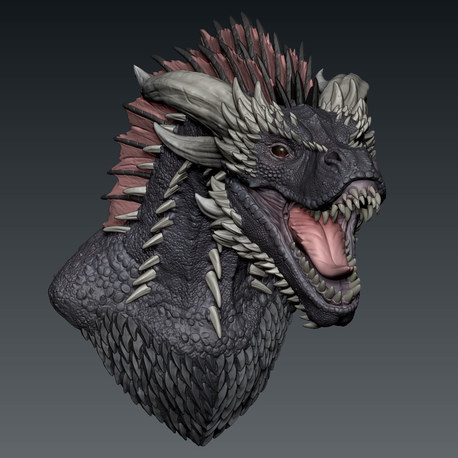 Drogon bust 3D model 3D printable | CGTrader