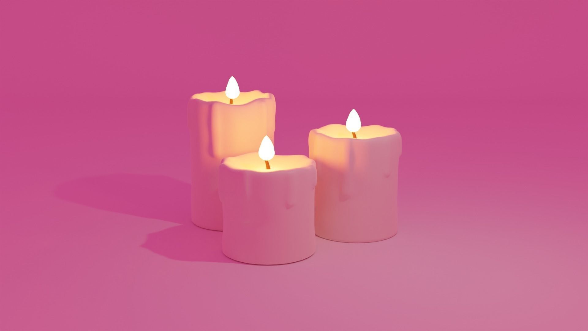 Candles free VR / AR / low-poly 3D model | CGTrader