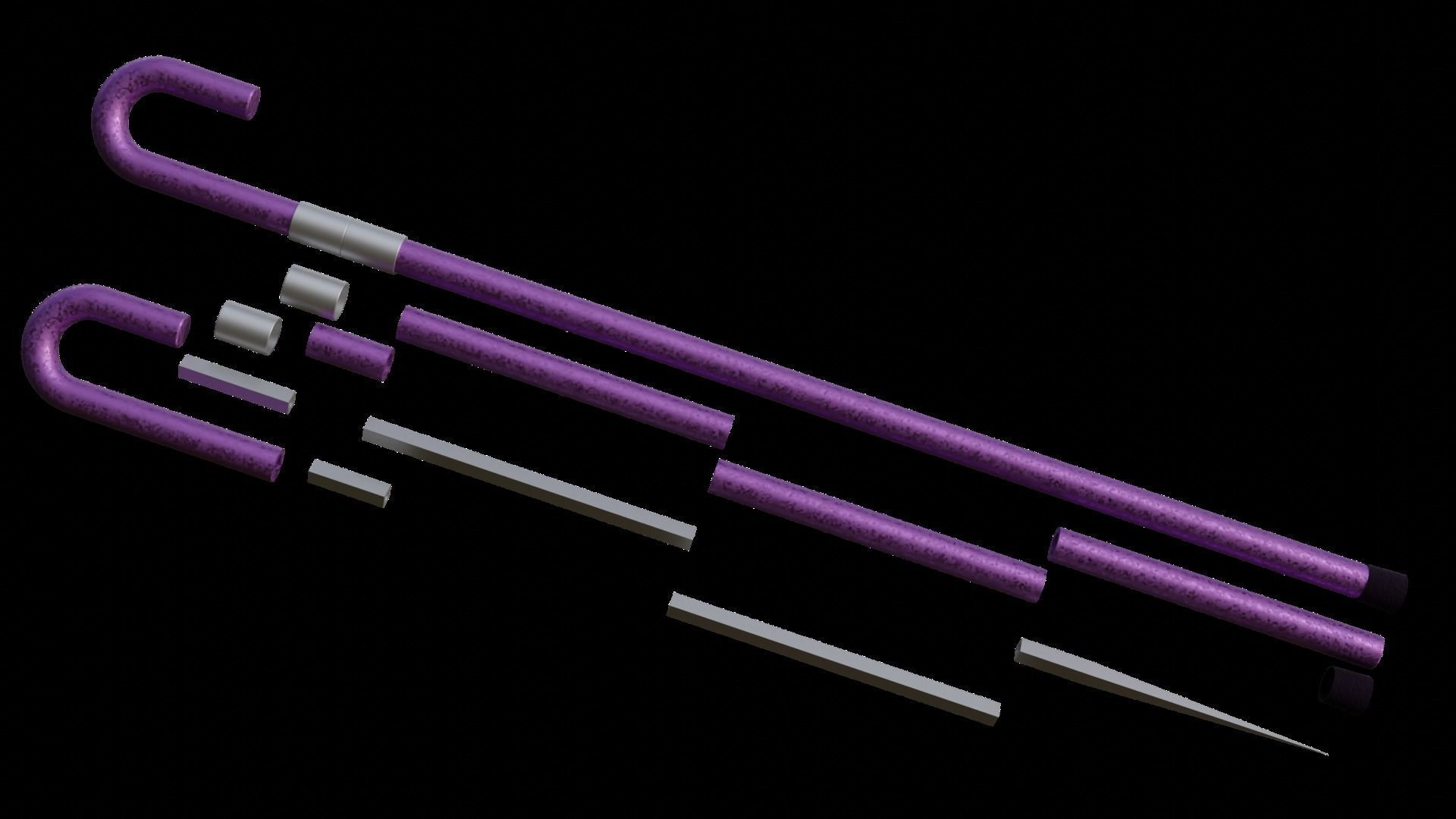 Soul King Brook Soul sword cane Cosplay One Piece 3D model 3D printable ...