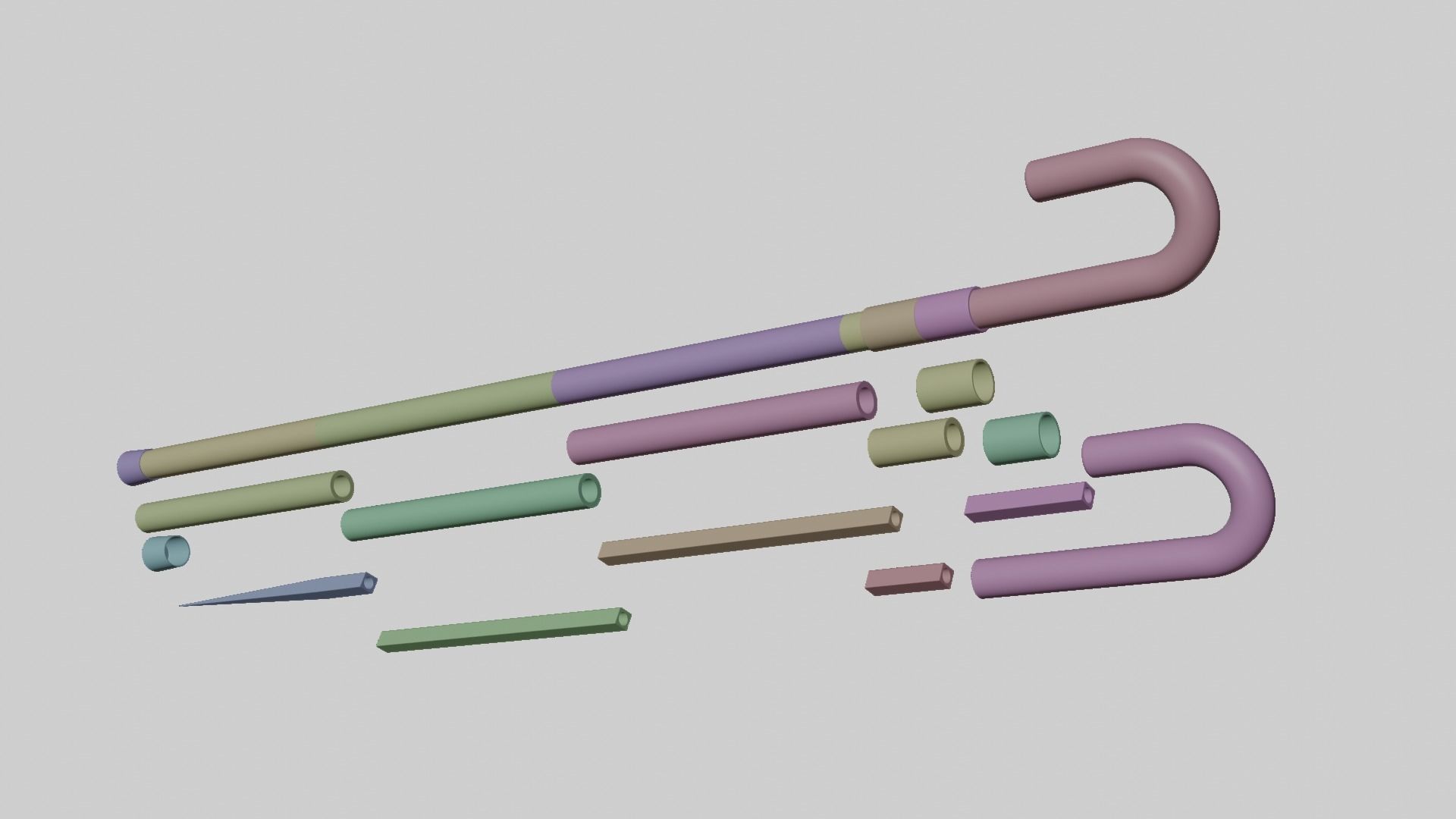 Soul King Brook Soul sword cane Cosplay One Piece 3D model 3D printable ...