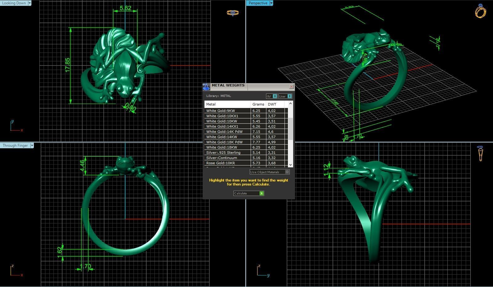 Frog on a leaf ring organic 3D model 3D printable | CGTrader