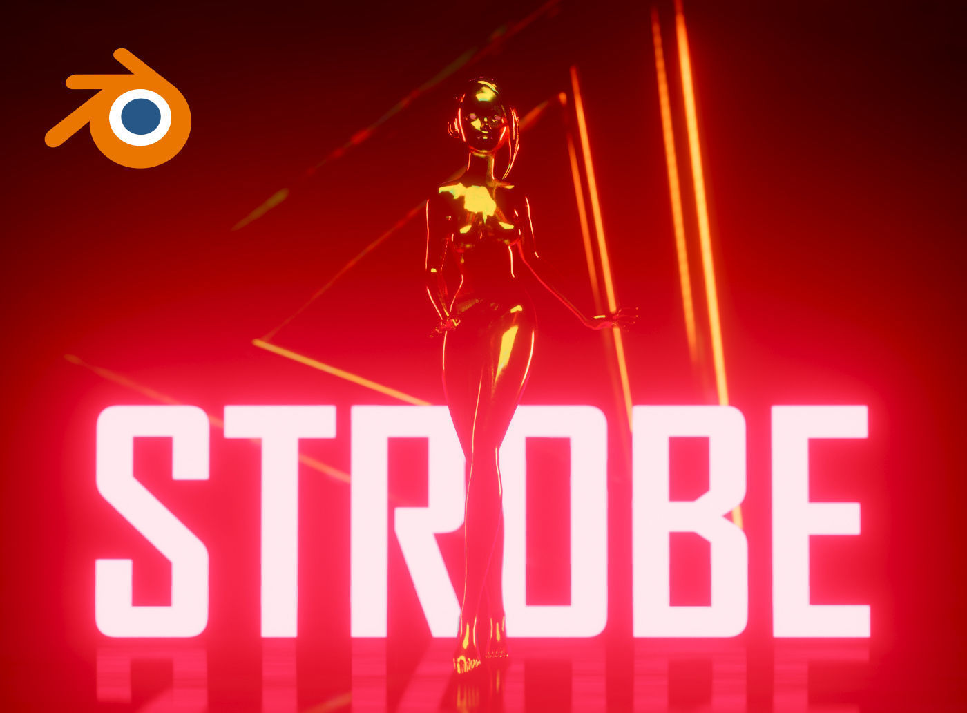 Strobe flash lights animation scene for Blender eevvee render 3D model ...