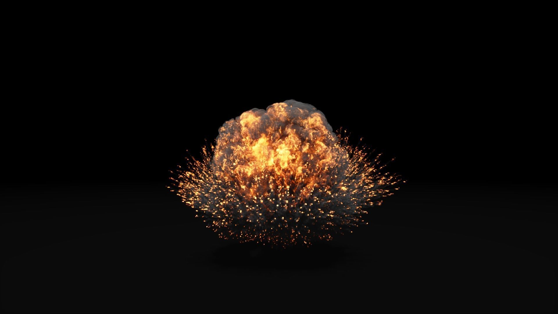Super Realistic Explosion 9 - vdb animated 3D model animated | CGTrader