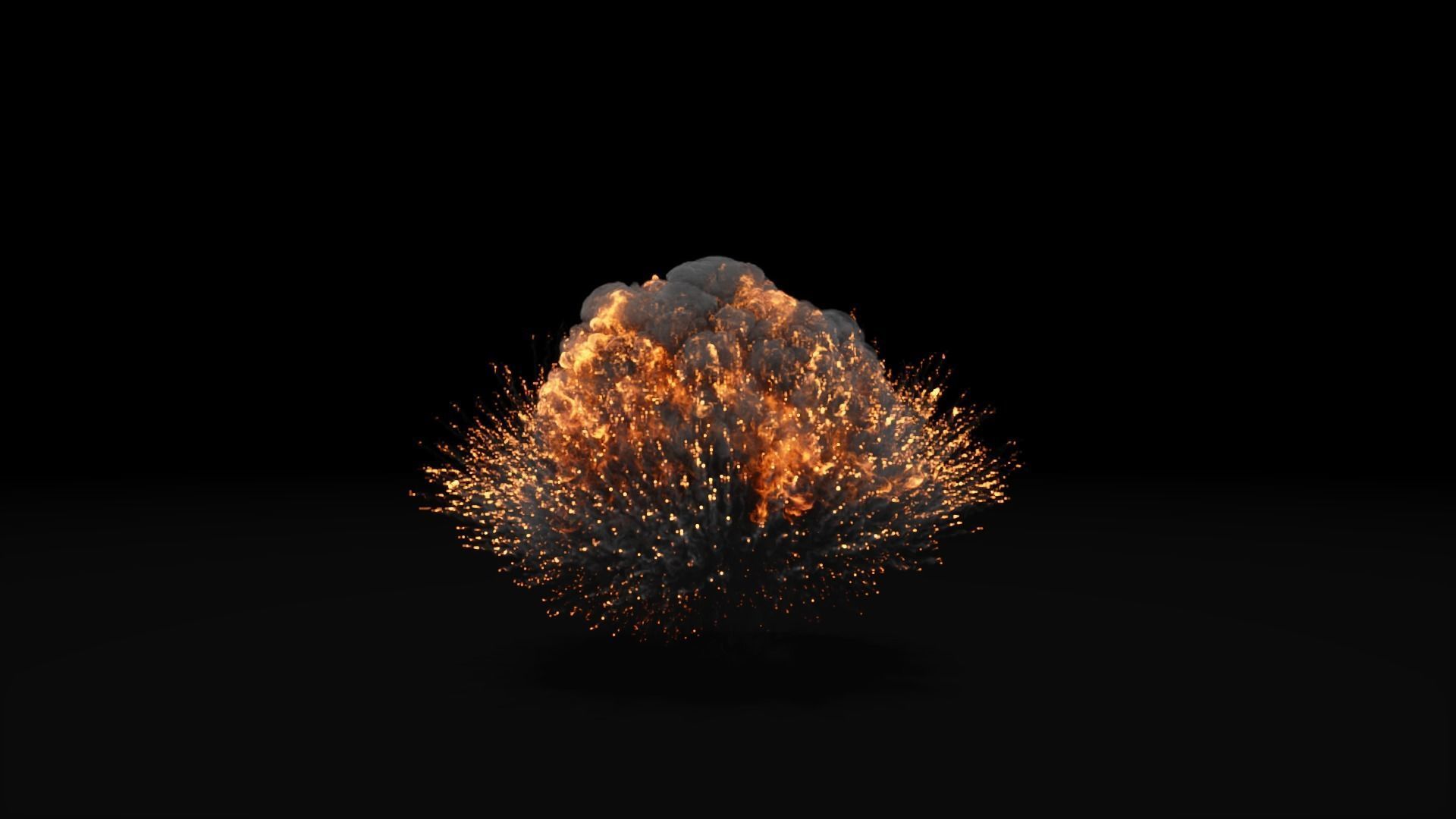Super Realistic Explosion 9 - vdb animated 3D model animated | CGTrader