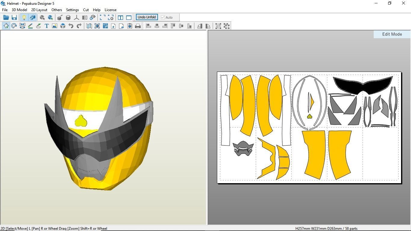 3D model Oni Sister Pepakura Papercraft Template File VR / AR / low ...