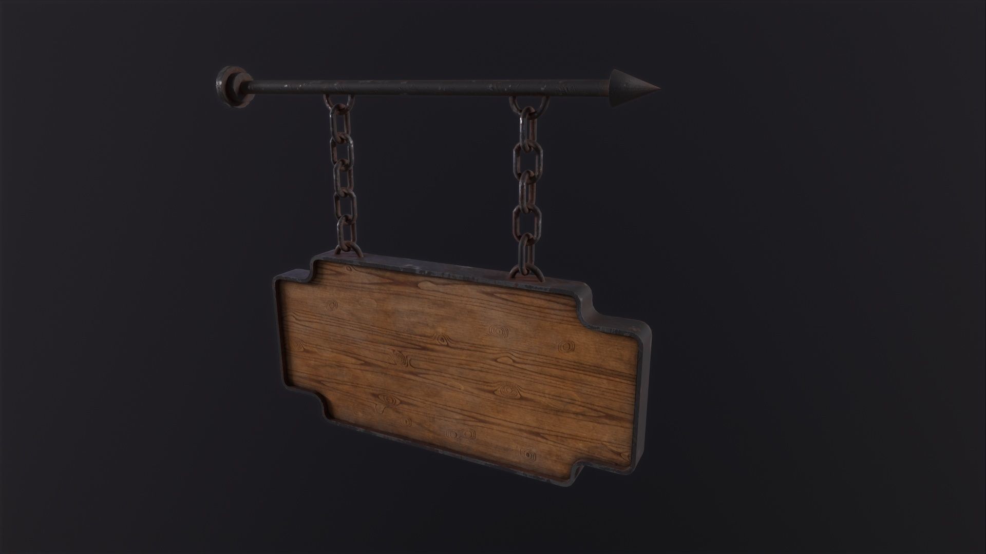 3D model Wooden Sign 3D Model VR / AR / low-poly | CGTrader