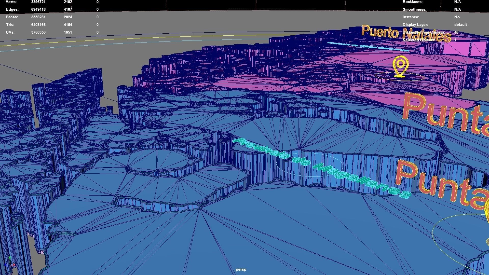 Region of Magallanes and Chilean Antarctica Chile map region 3D model ...