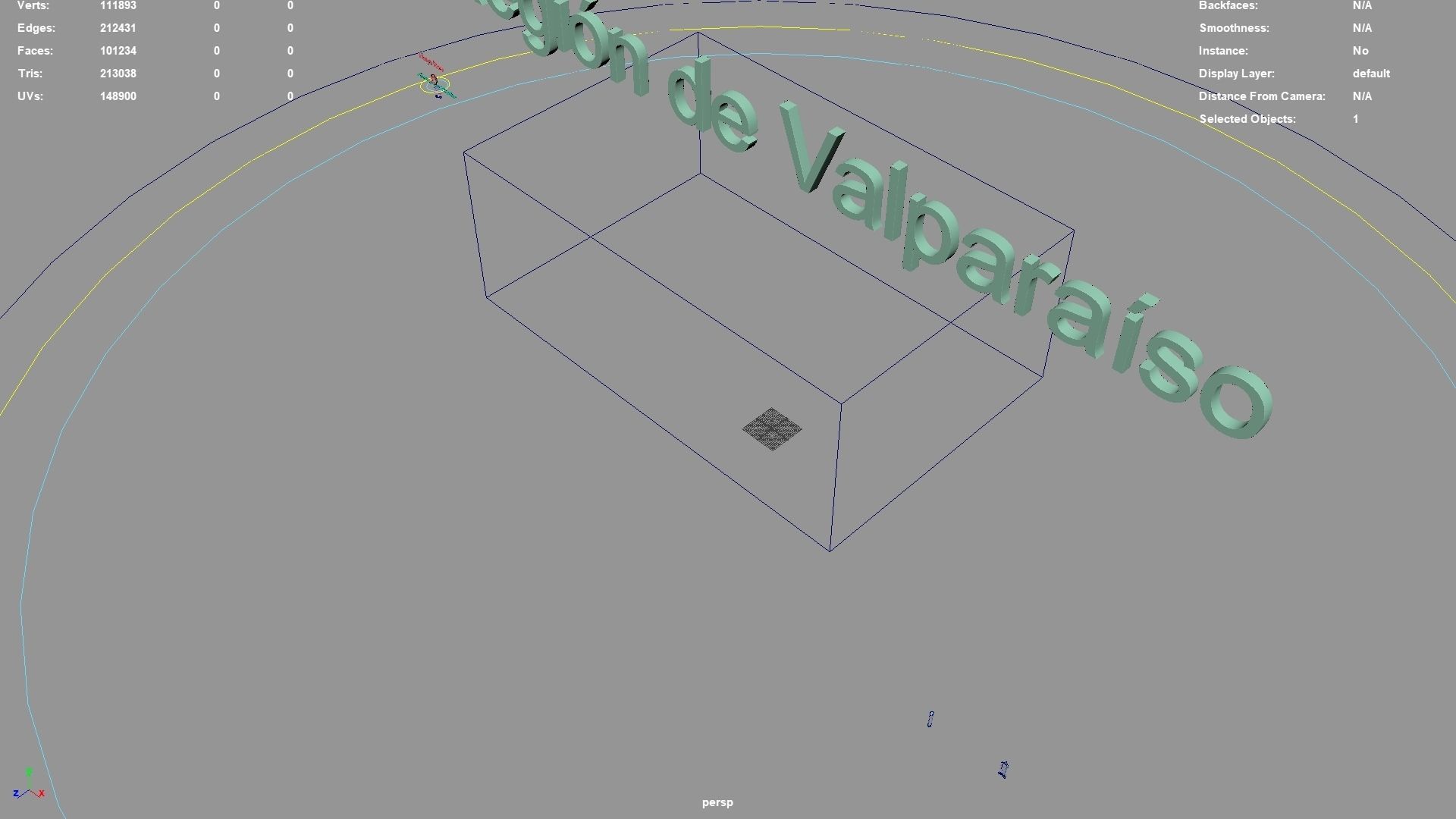 Region de Valparaiso Chile map region geography political 3D model ...