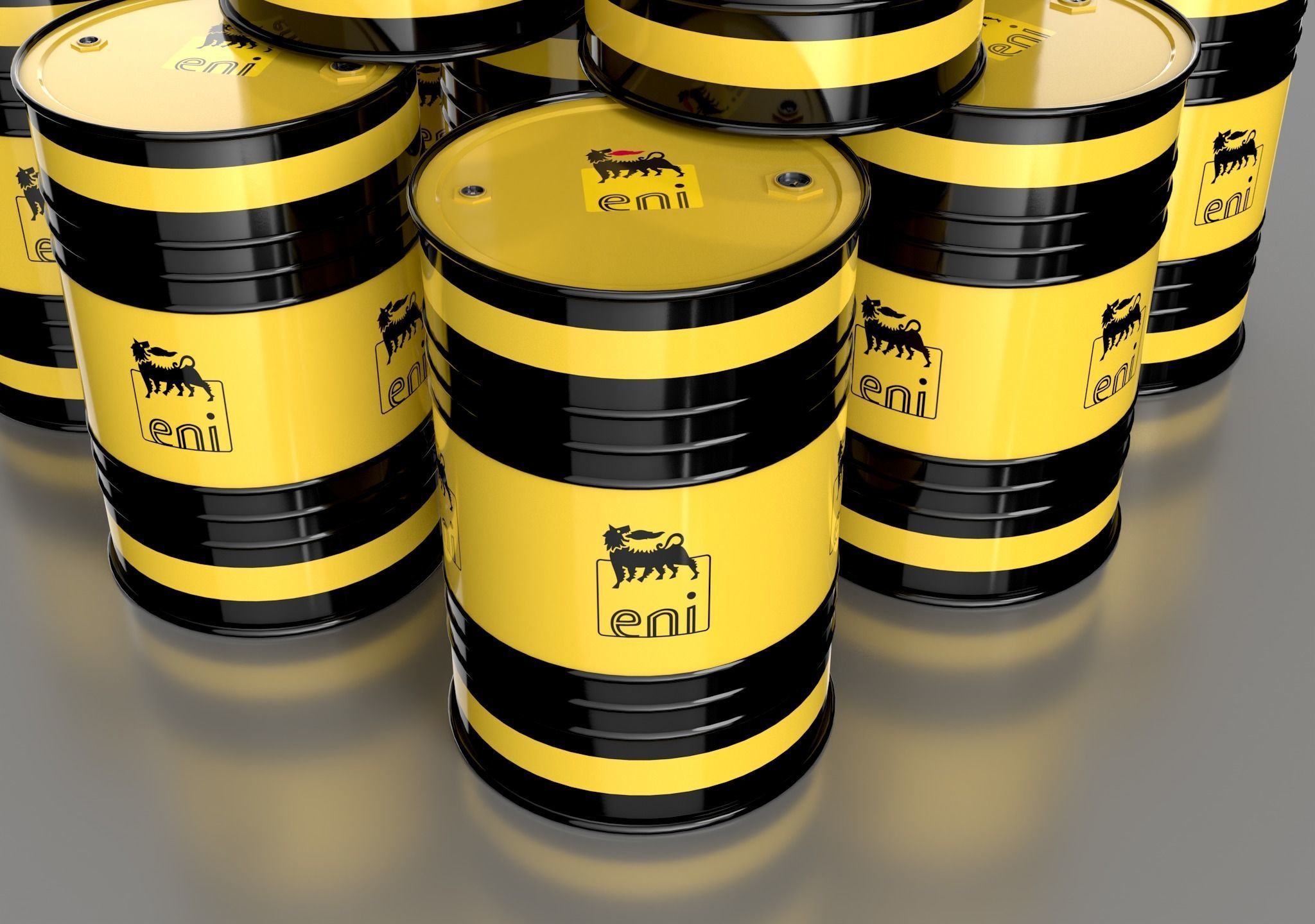 3D model Realistic ENI Oil Barrel 3D Model VR / AR / low-poly | CGTrader