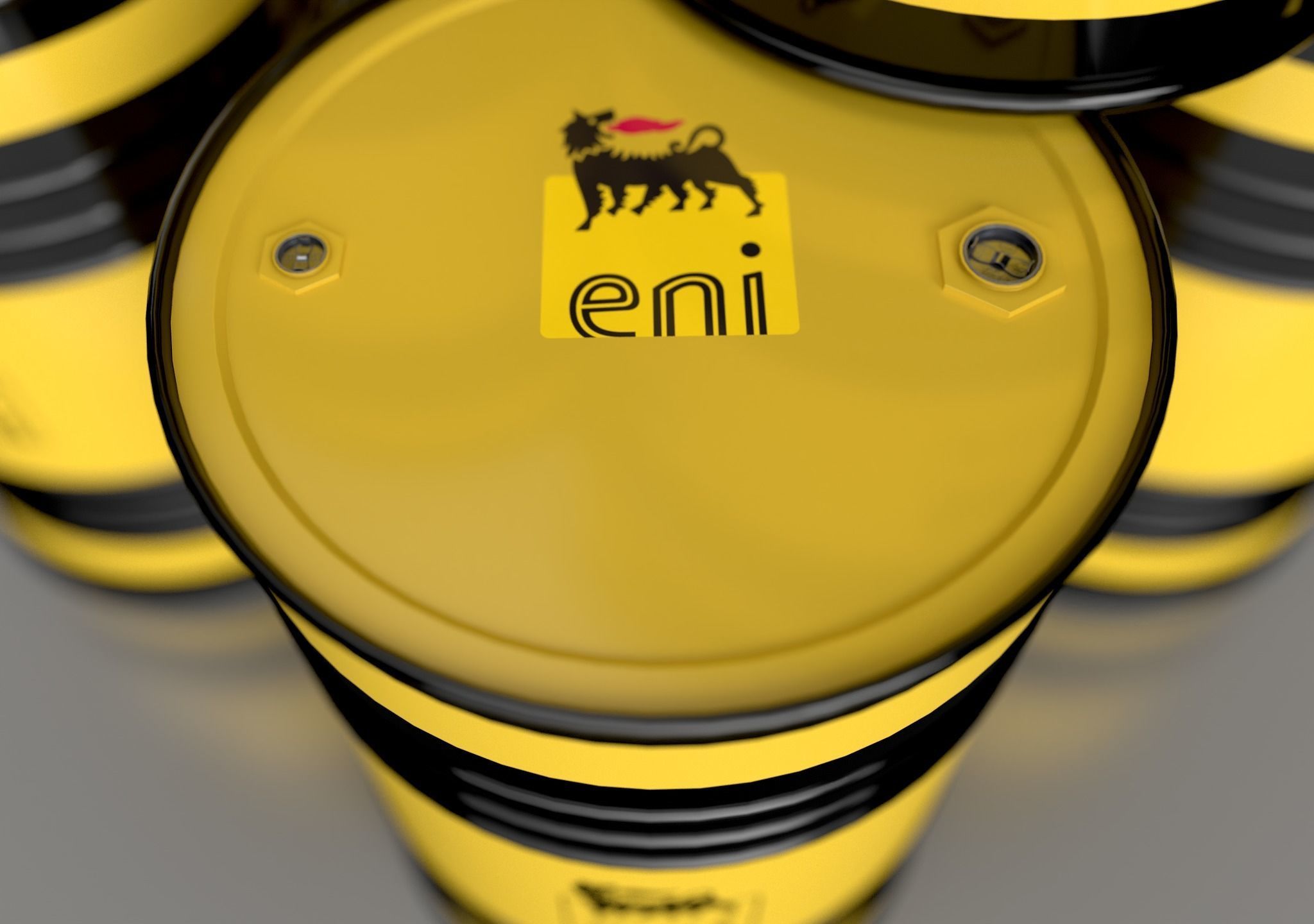3D model Realistic ENI Oil Barrel 3D Model VR / AR / low-poly | CGTrader