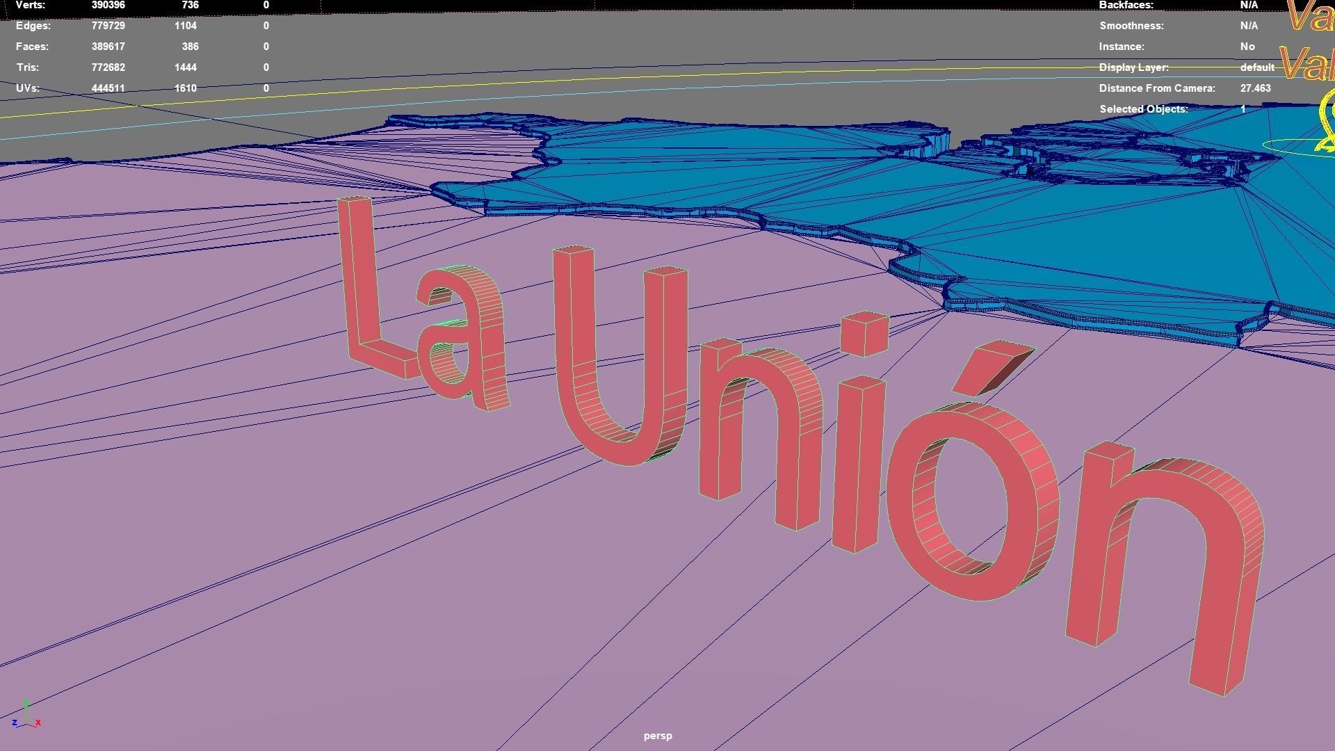 Region de Los Rios Chile map region geography political 3D model rigged ...