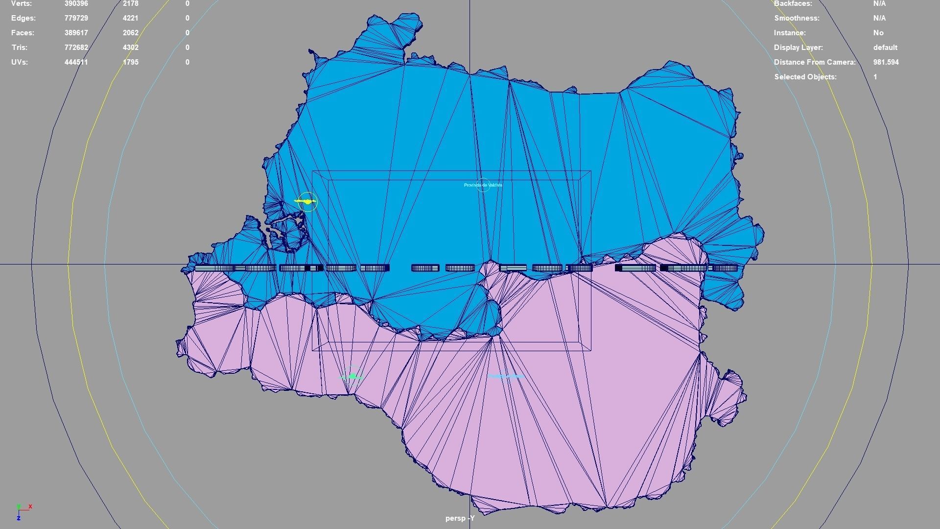 Region de Los Rios Chile map region geography political 3D model rigged ...