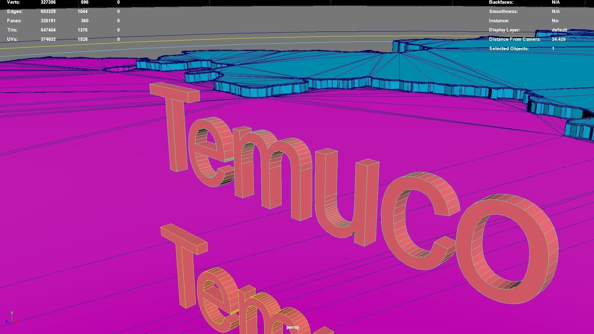 Region de la Araucania Chile map region geography political 3D model ...