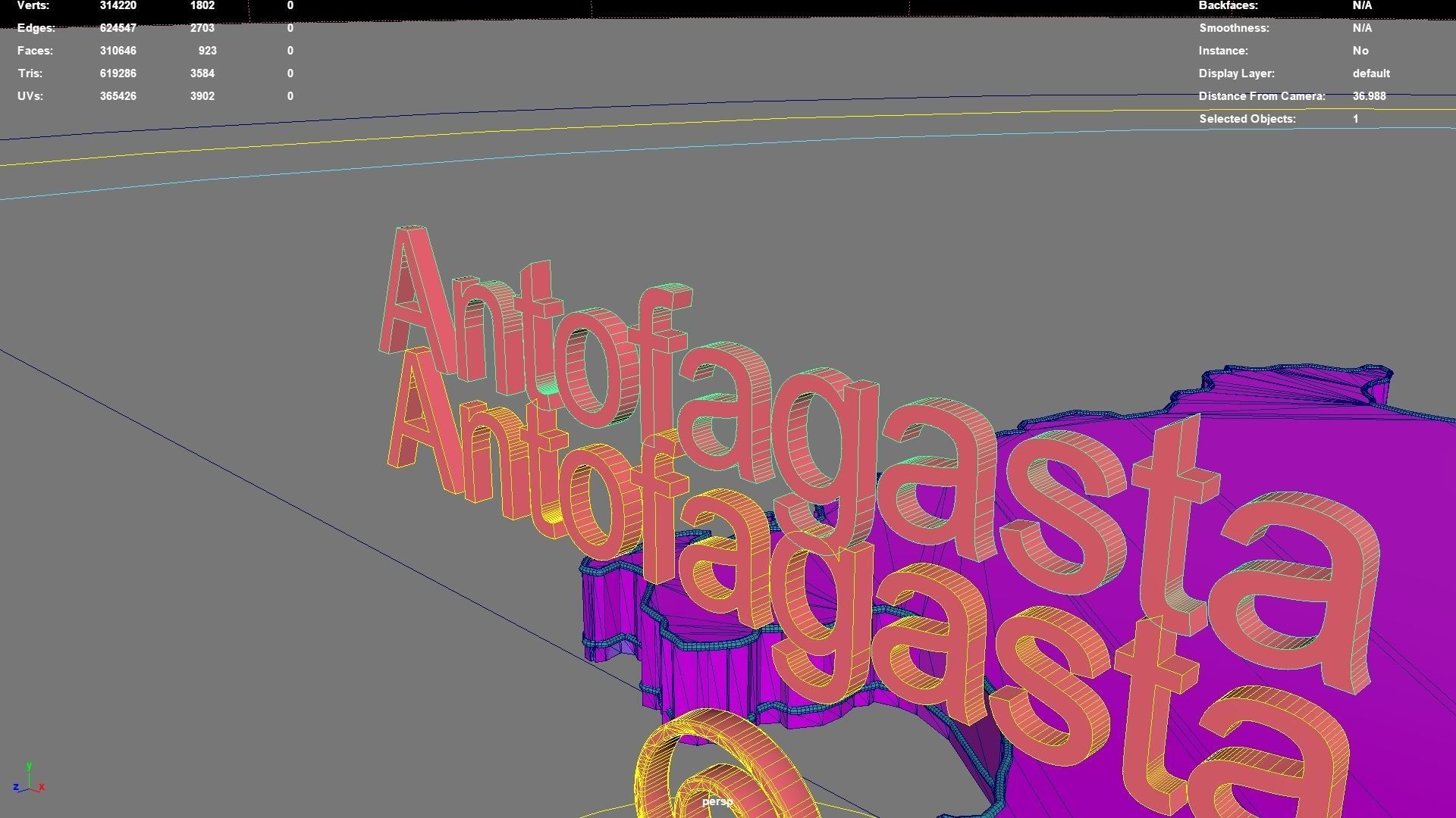 Region de Antofagasta Chile map region geography political 3D model ...