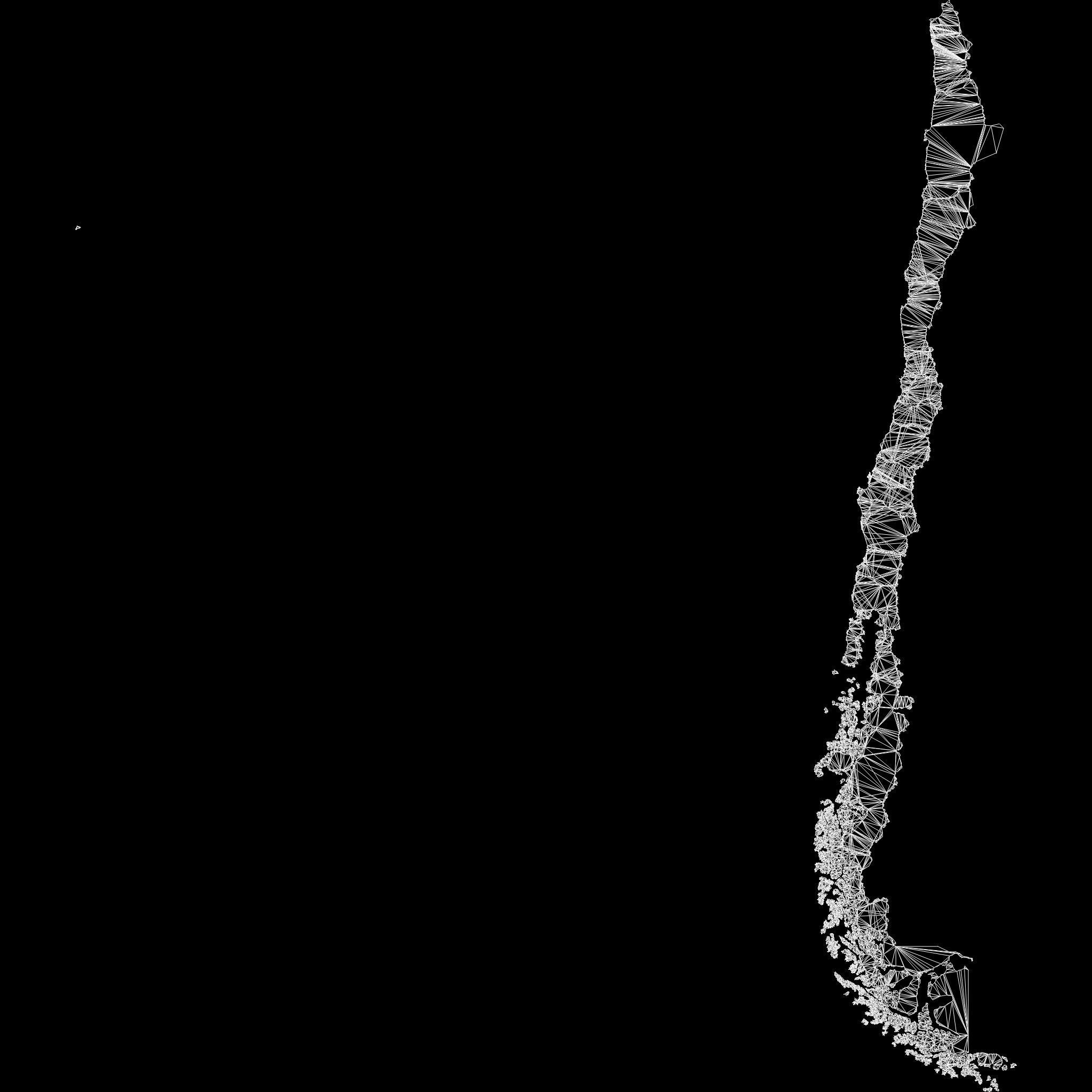 Chile map region geography political geographic administrative 3D model ...