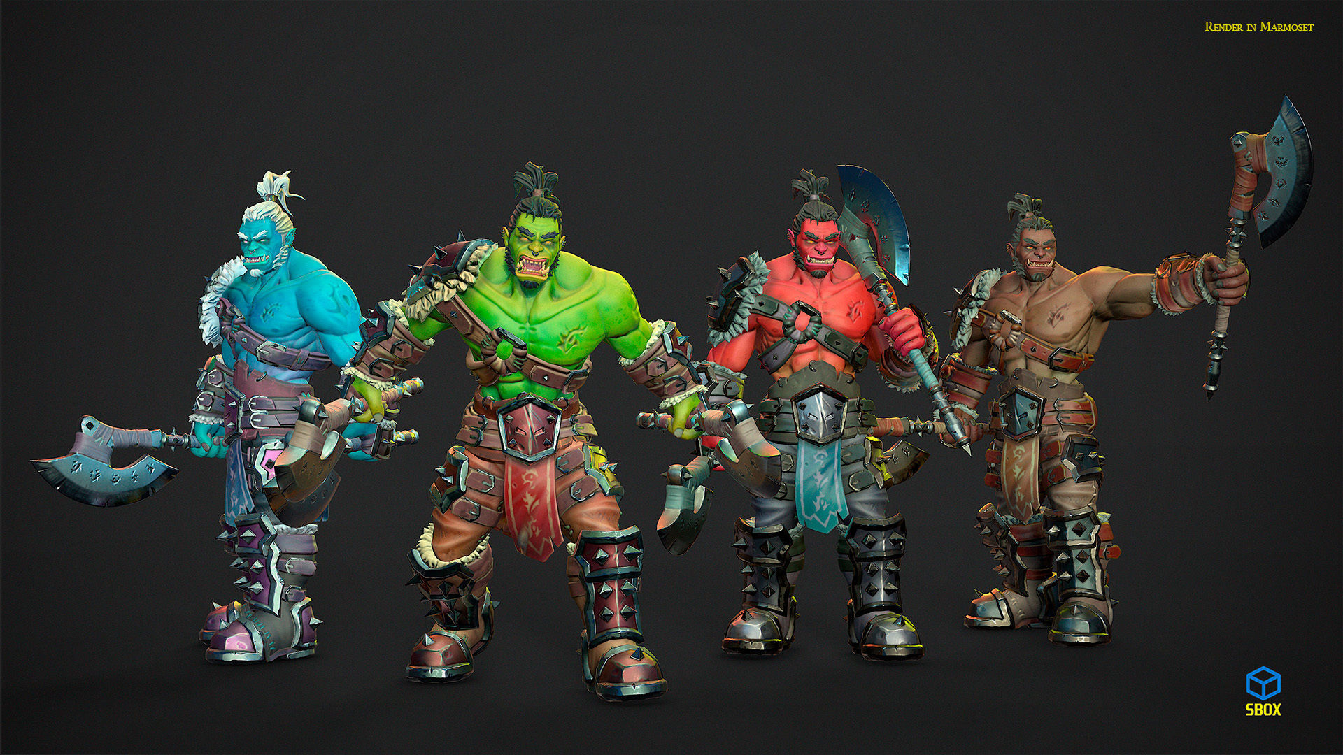 3D model Orcs Pack 1 VR / AR / low-poly | CGTrader