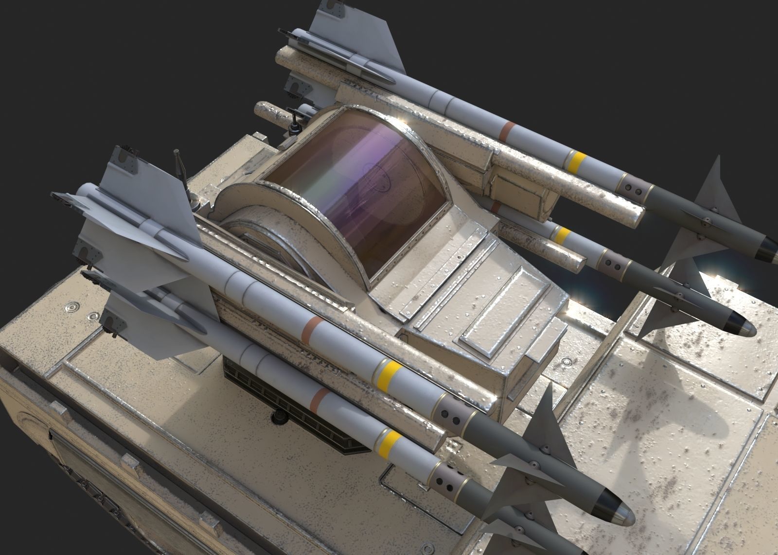 3D model 3 coatings American system MIM72 Chaparral SAM of Taiwan VR ...