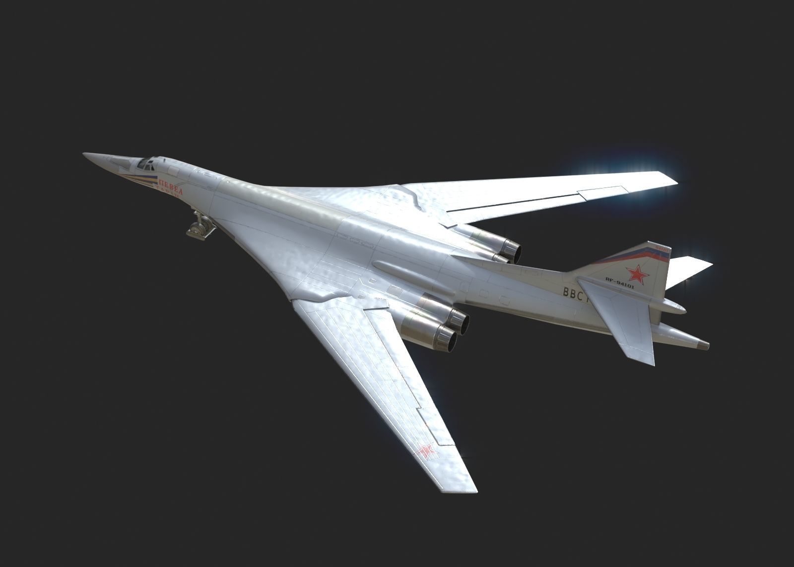 3D model Russian Air Force Tu-160M Blackjack Supersonic Strategic ...