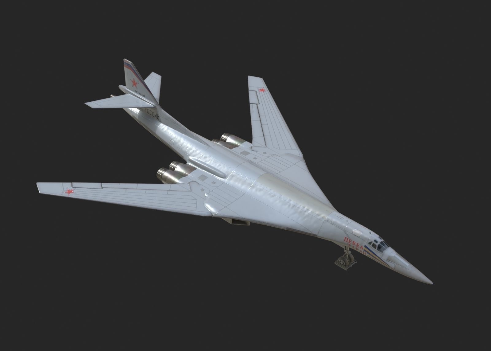 3D model Russian Air Force Tu-160M Blackjack Supersonic Strategic ...