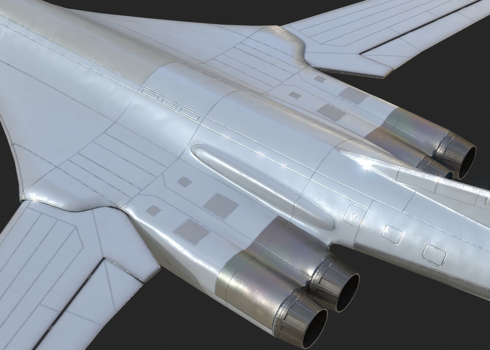 3D model Russian Air Force Tu-160M Blackjack Supersonic Strategic ...