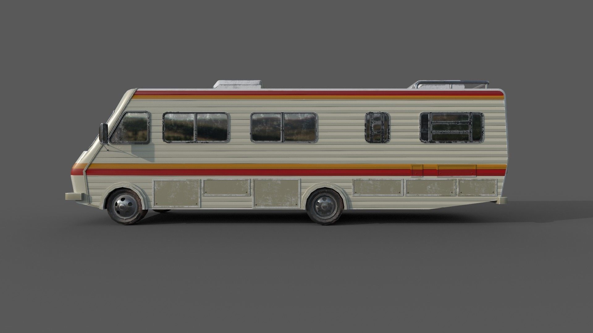 3D model 1986 Fleetwood Bounder RV Breaking Bads caravan VR / AR / low ...