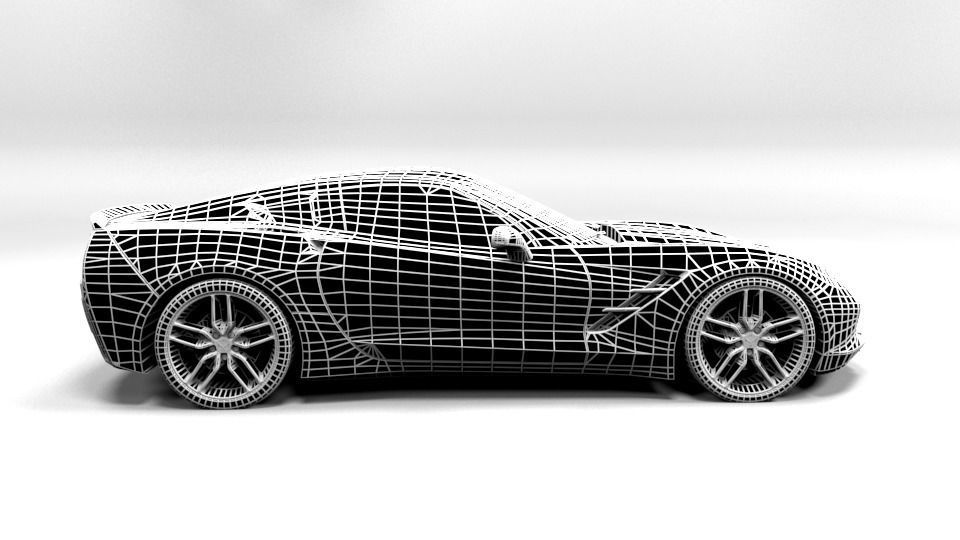 3D model CORVETTE C7 VR / AR / low-poly | CGTrader