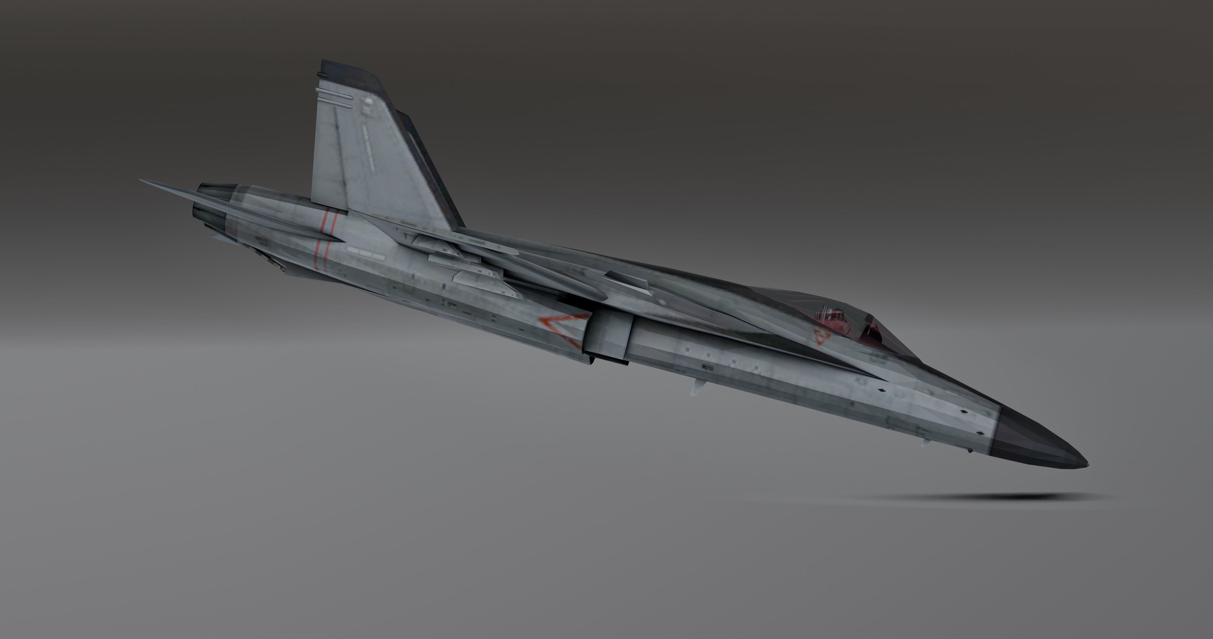 3D model YF Cobra fighter jet VR / AR / low-poly | CGTrader