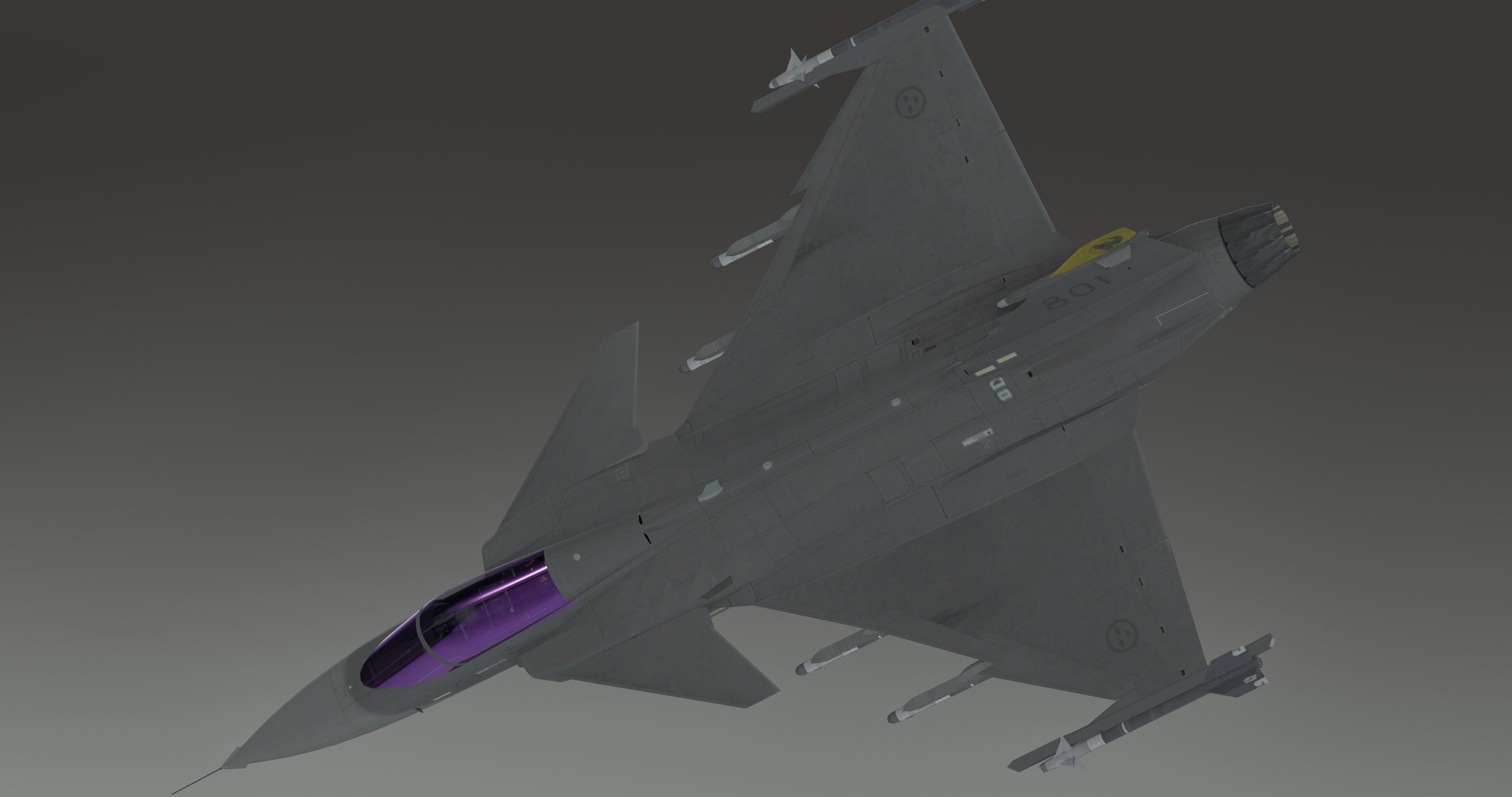 3D model JAS-39C Gripen - Fighter Jet - Photorealistic VR / AR / low ...