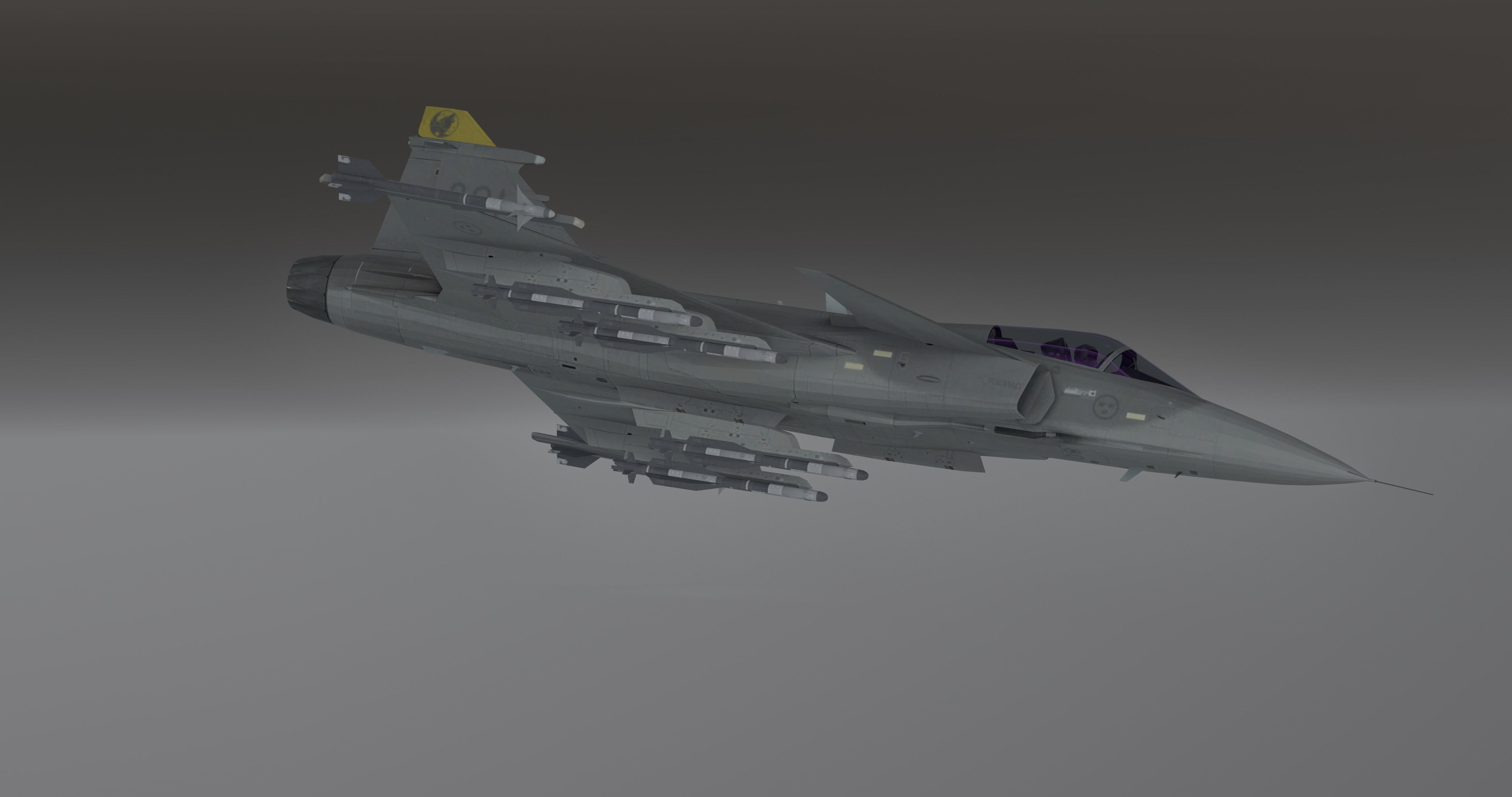 3D model JAS-39C Gripen - Fighter Jet - Photorealistic VR / AR / low ...