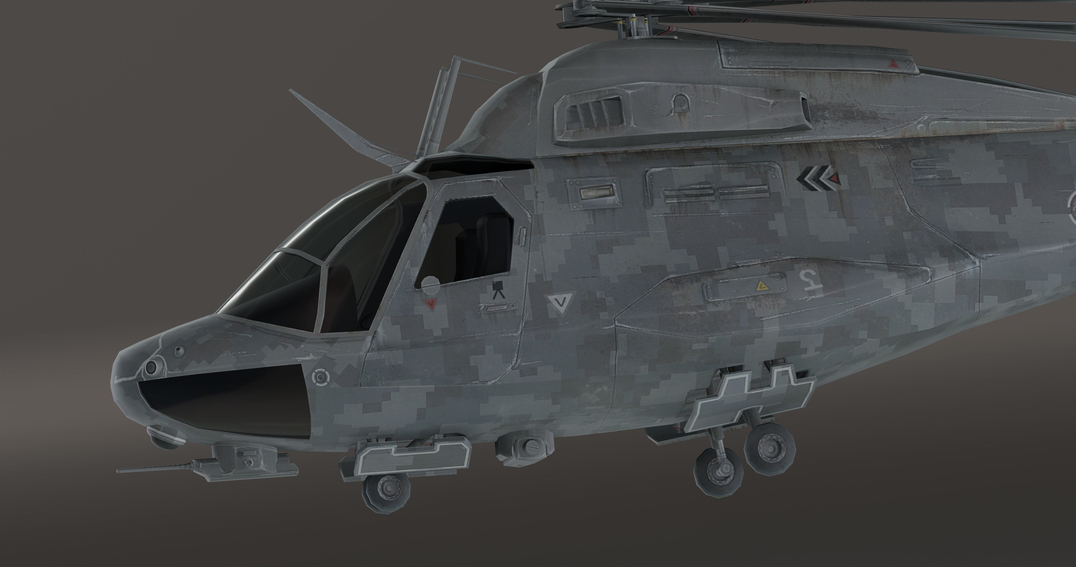 FREE Idle J7 - Millitary Helicopter - Photorealistic free VR / AR / low ...