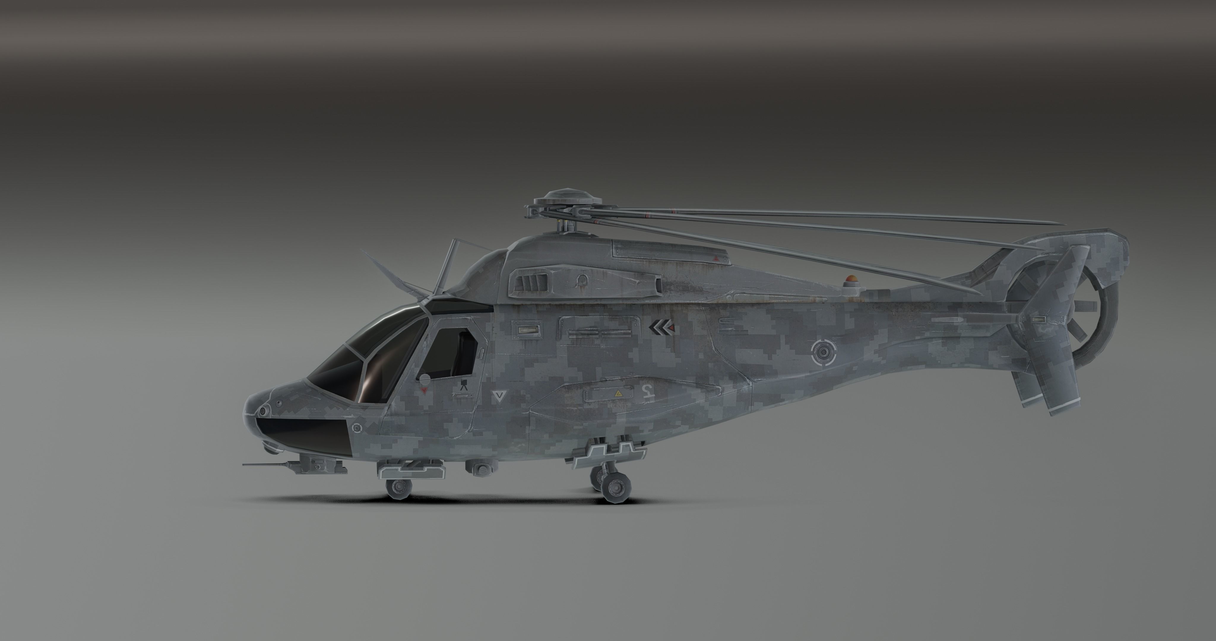 FREE Idle J7 - Millitary Helicopter - Photorealistic free VR / AR / low ...