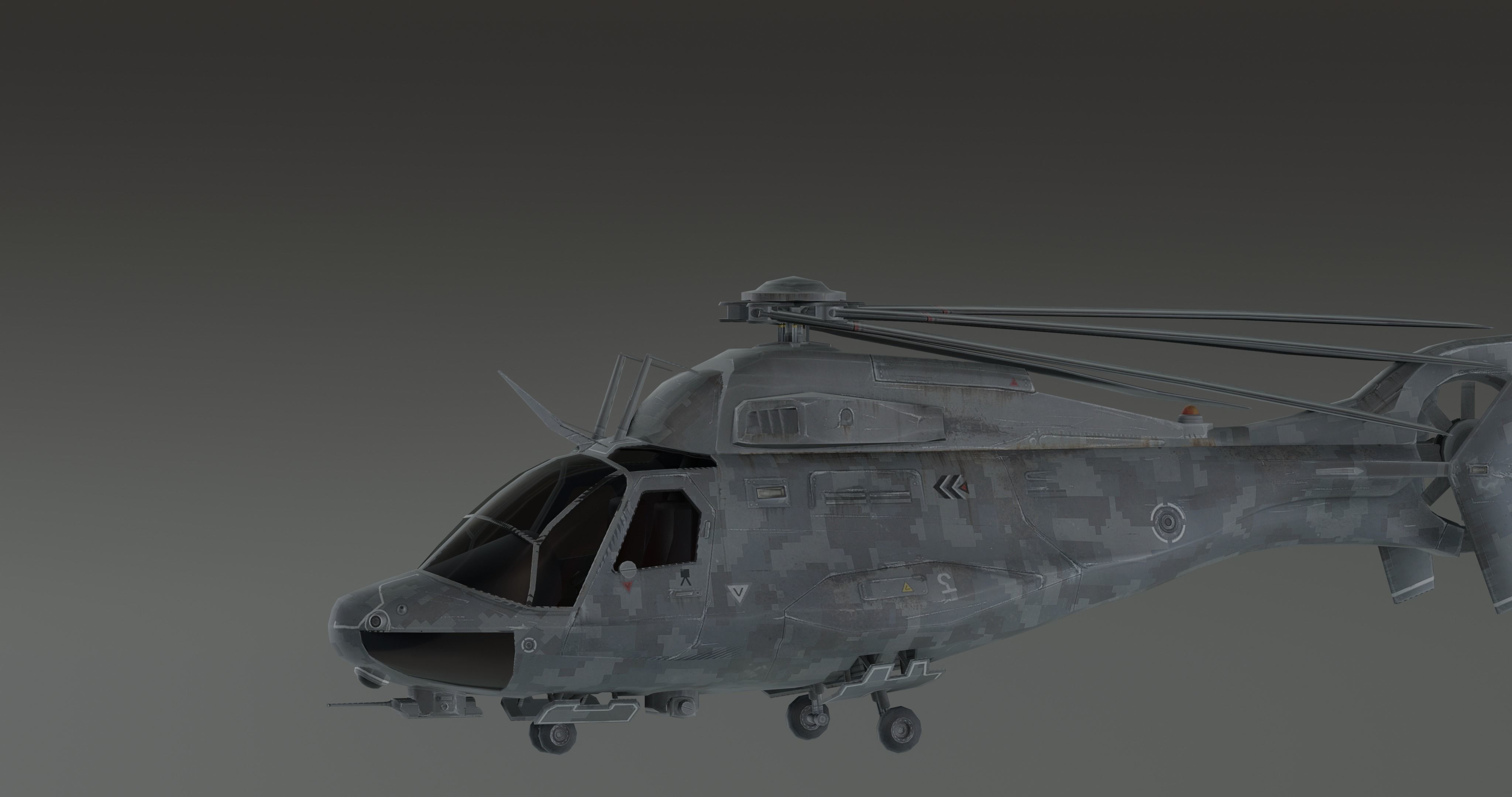 FREE Idle J7 - Millitary Helicopter - Photorealistic free VR / AR / low ...