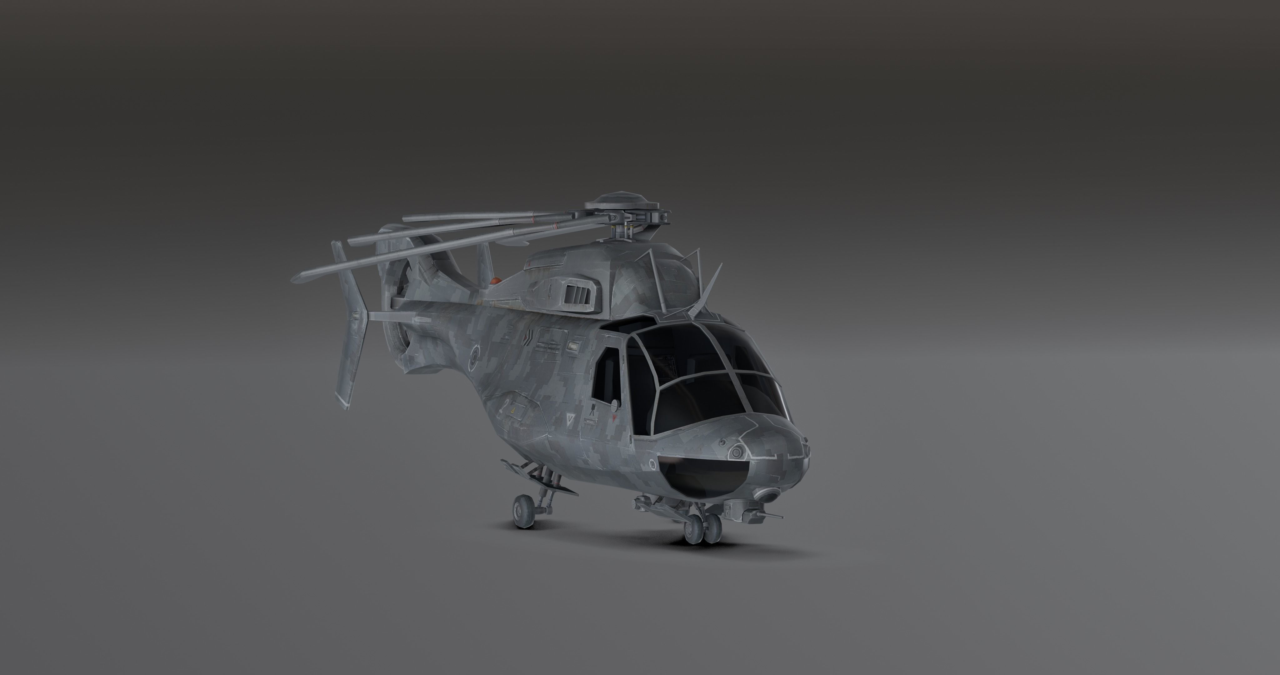 FREE Idle J7 - Millitary Helicopter - Photorealistic free VR / AR / low ...