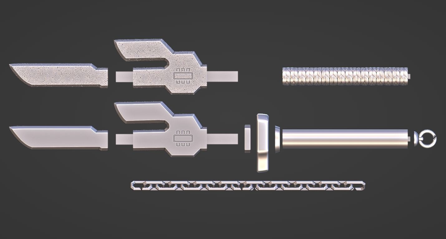 Toji Fushiguro Dagger - Jujutsu Kaisen Cosplay - 3D Print Ready 3D ...