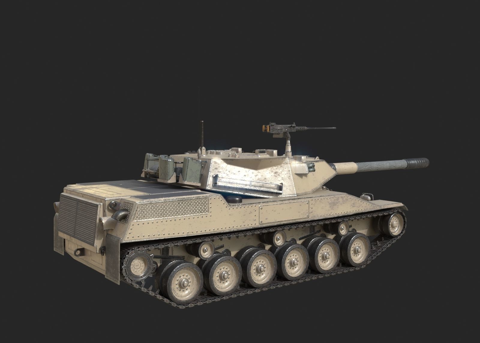 3D model 3 coatings of Thai Army Cadillac Stingray Light Tank VR / AR ...