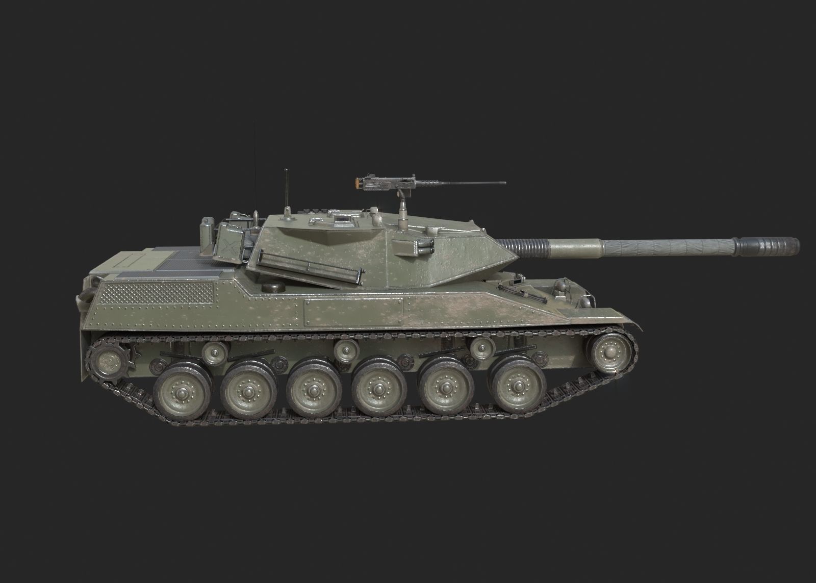 3D model 3 coatings of Thai Army Cadillac Stingray Light Tank VR / AR ...