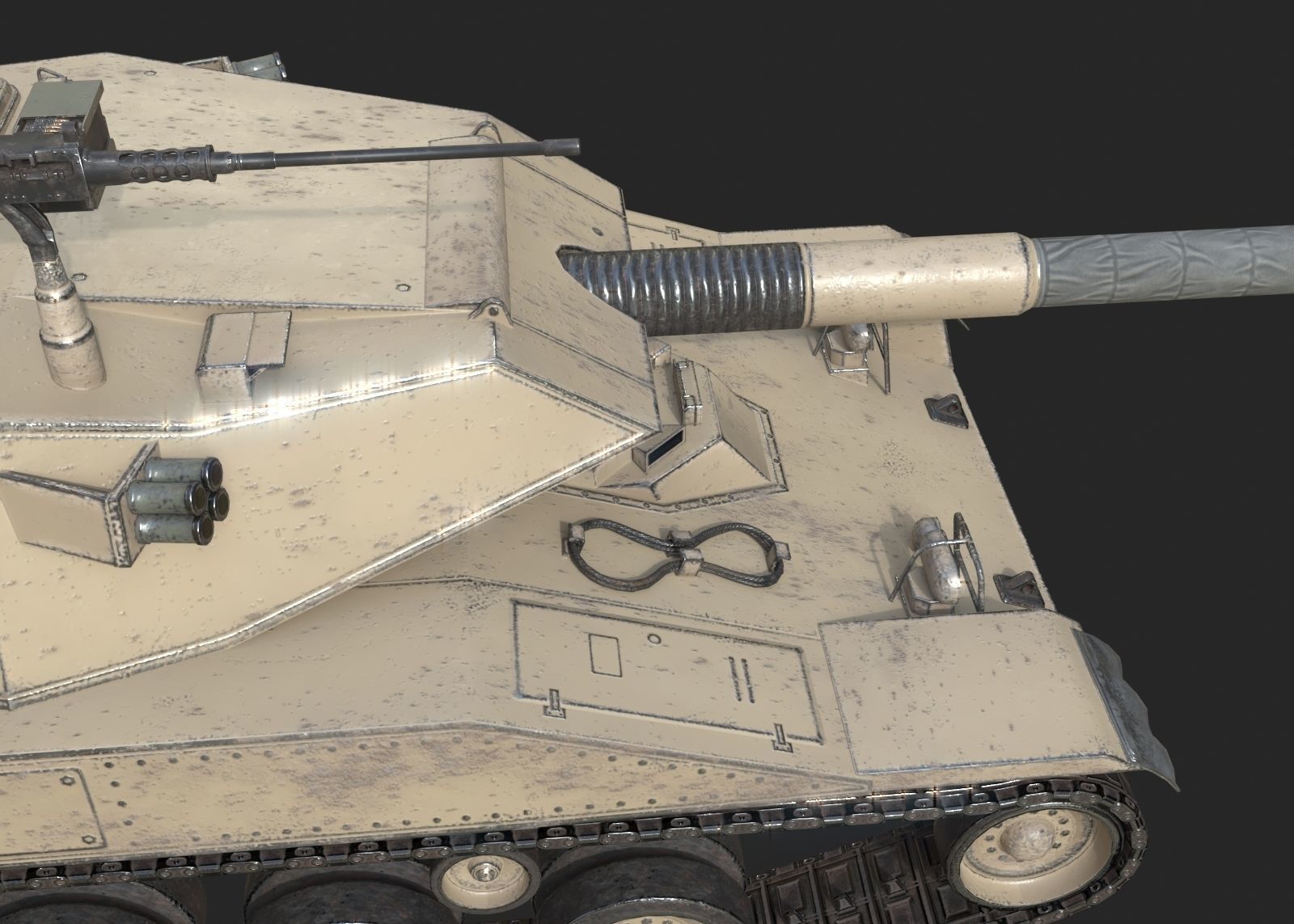 3D model 3 coatings of Thai Army Cadillac Stingray Light Tank VR / AR ...