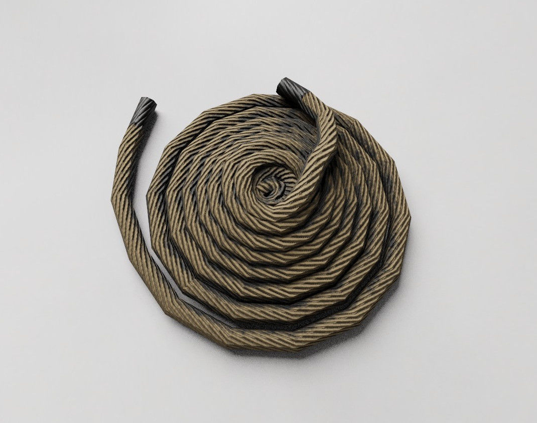 3D model Low Poly Rope Pile VR / AR / low-poly | CGTrader