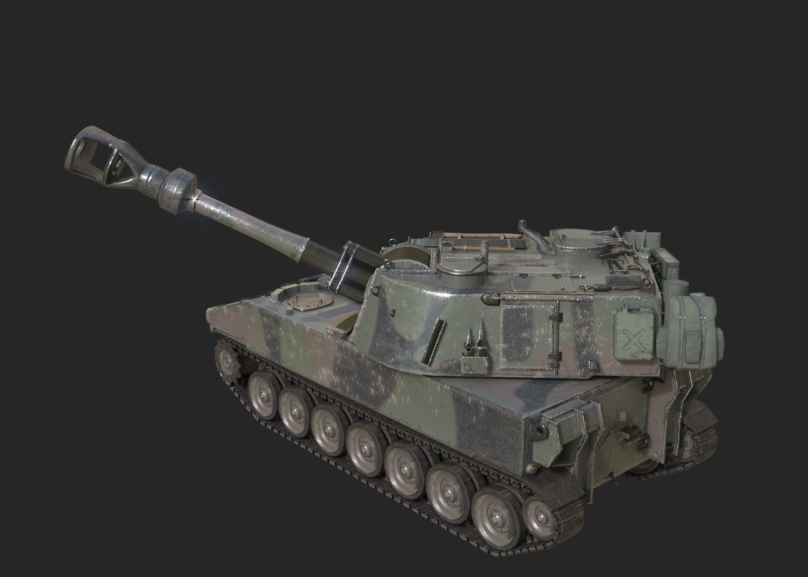 3D model 3 coatings of USA ARMY M109A5 Paladin 155mm SP Howitzer VR / AR / low-poly | CGTrader