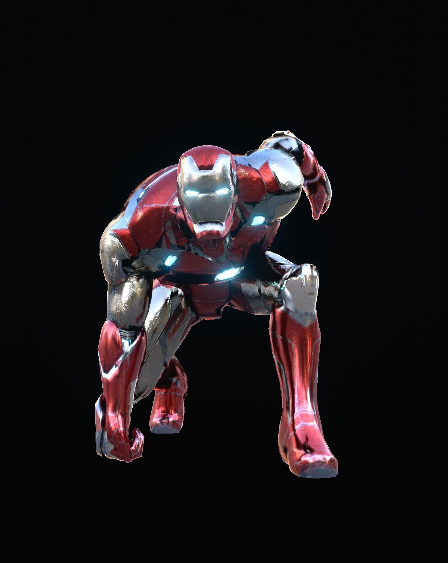 iron man end game 3D model rigged | CGTrader