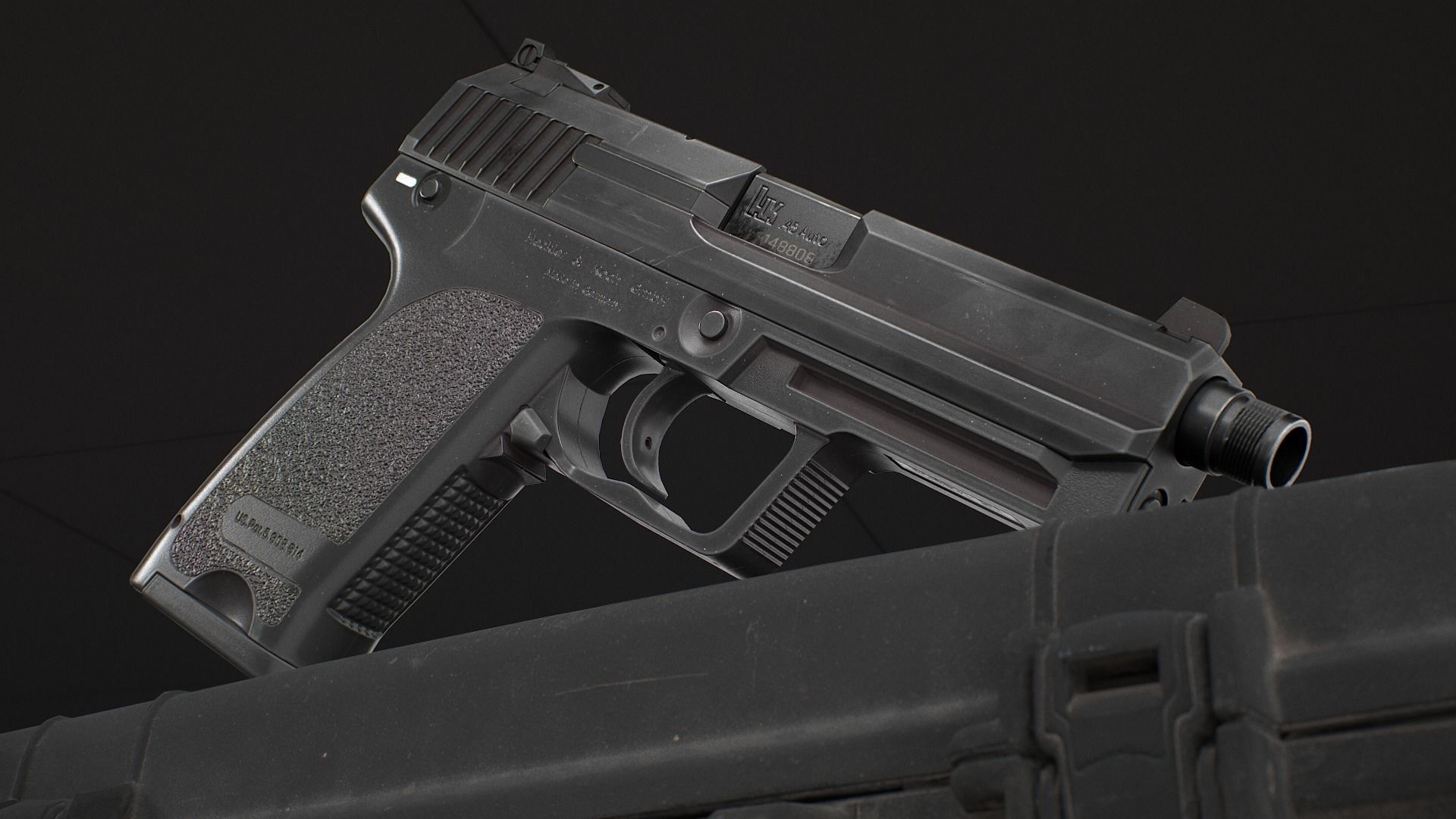 3D model USP - TACTICAL - Heckler Koch HK 45 ACP VR / AR / low-poly ...