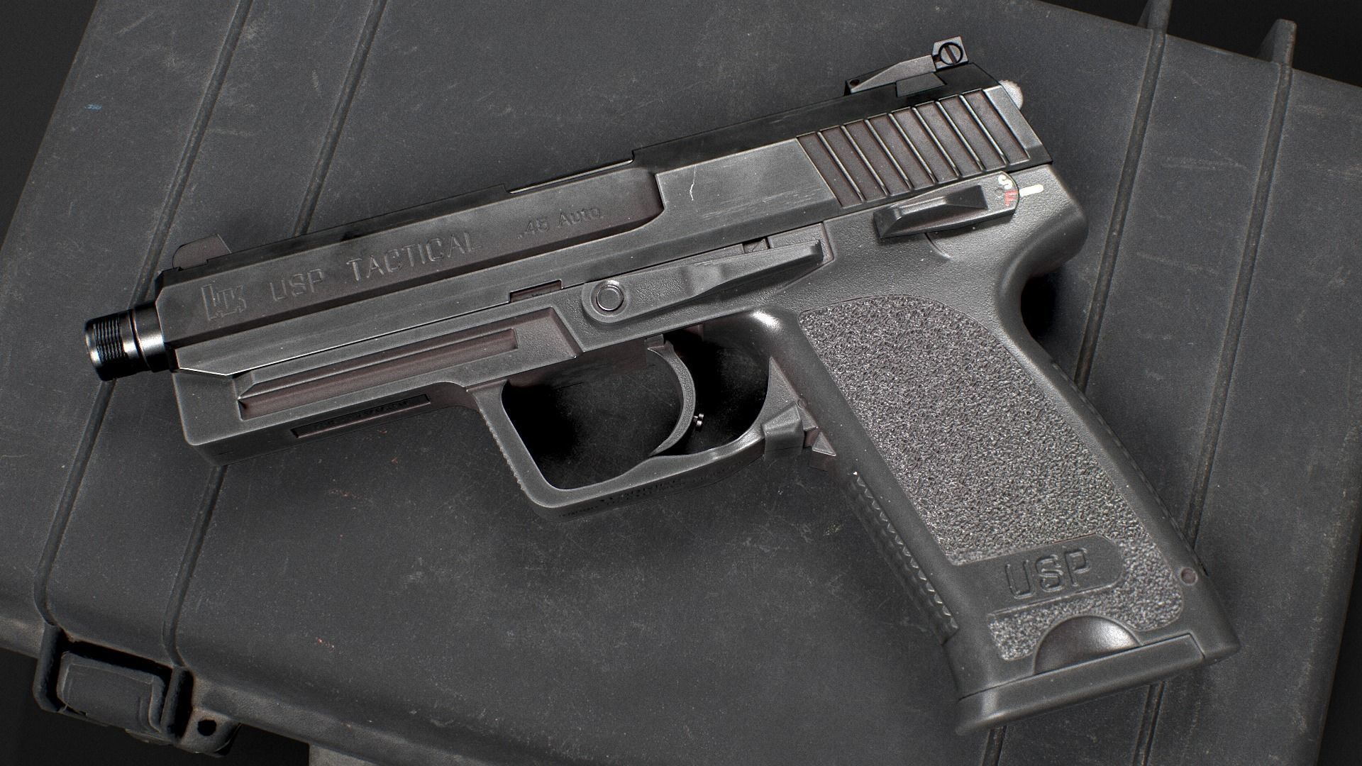 3D model USP - TACTICAL - Heckler Koch HK 45 ACP VR / AR / low-poly ...