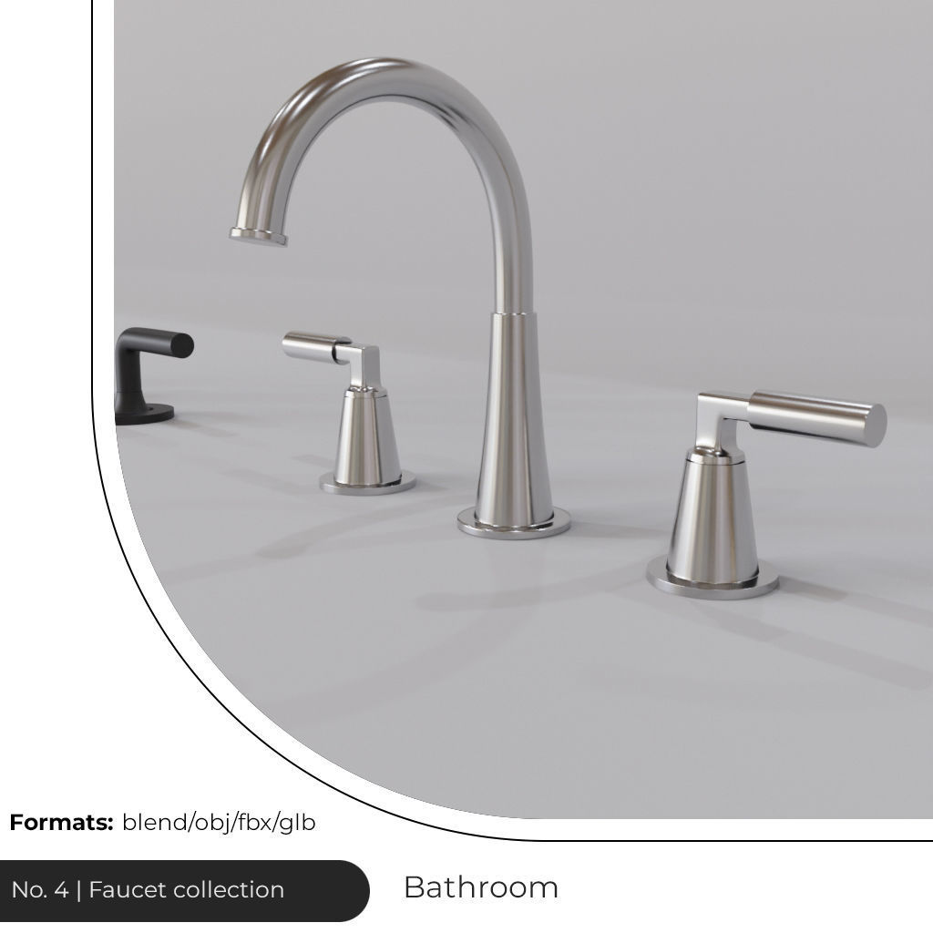 FAUCET collection suitable for modern bathroom design free VR / AR ...